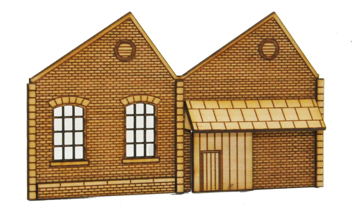 N-NL003 Ultra Low Relief Northlight Factory with Ground Level Loading Door Right Hand Peak N ...